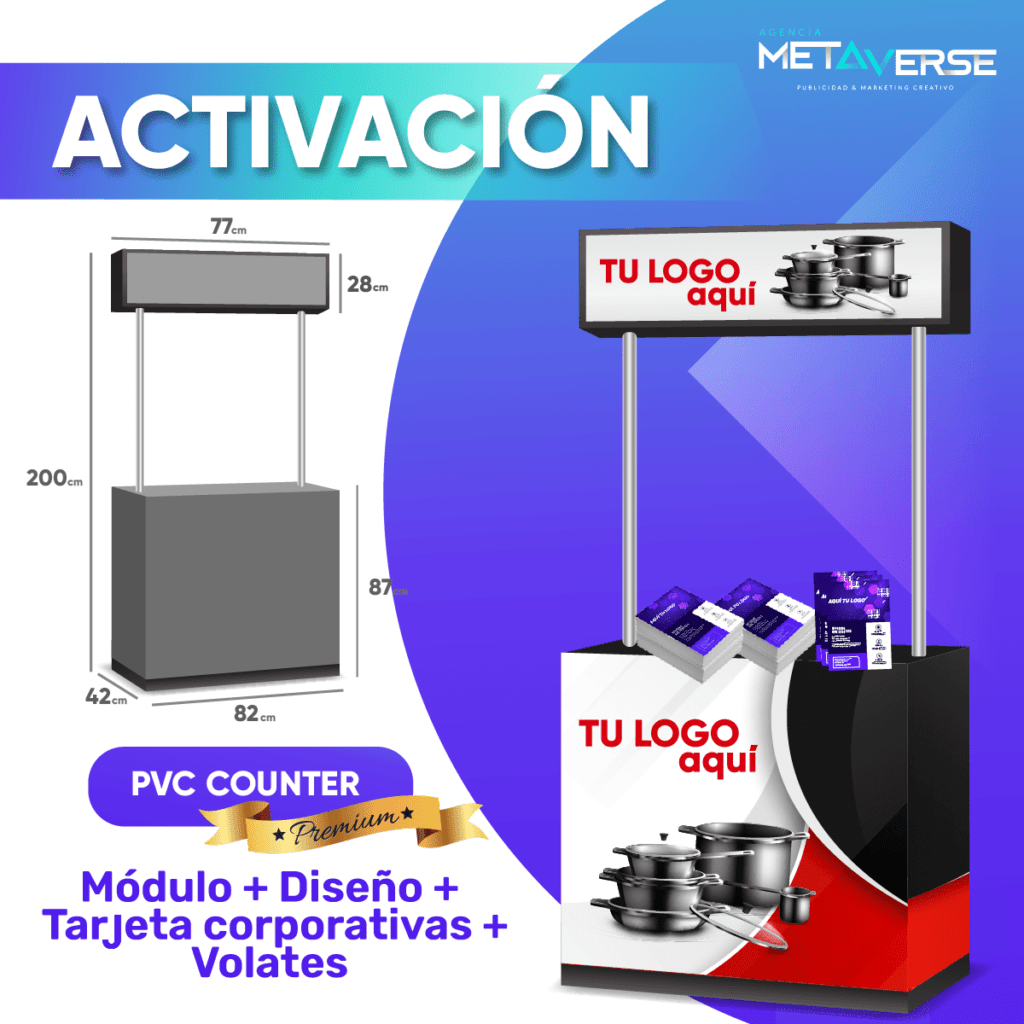 Módulo Publicitario - PVC Counter kit personalizado